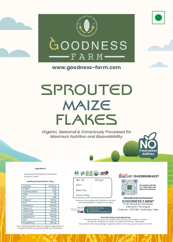 Sprouted Maize Flakes (400 G) – Goodness Farm